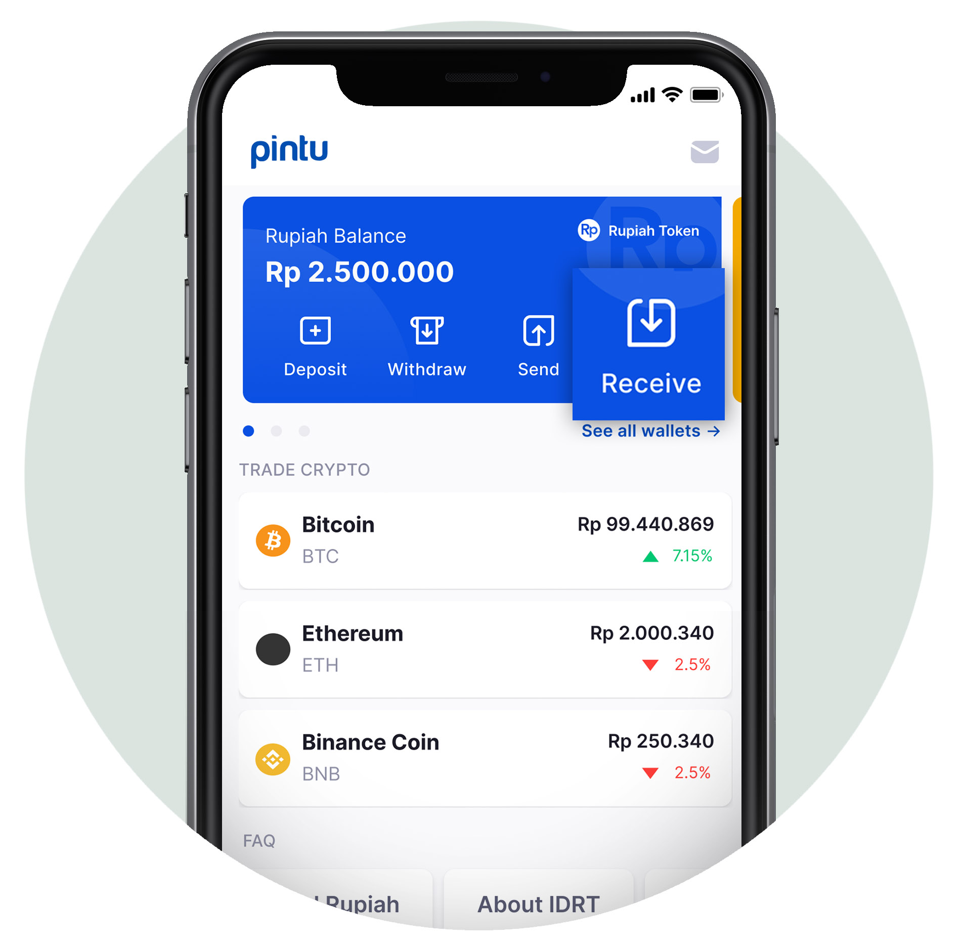 How To Receive Rupiah Token (IDRT) - FAQ | Pintu