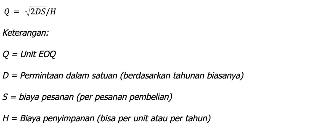 Apa itu EOQ? Manfaat, Rumus dan Contohnya Lengkap! - Pintu Blog