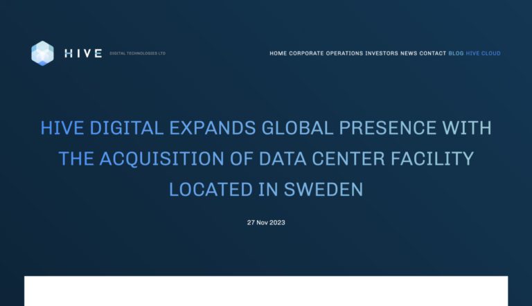 Ekspansi Besar-Besaran Hive Digital di Swedia, Apa Dampaknya pada Dunia ...
