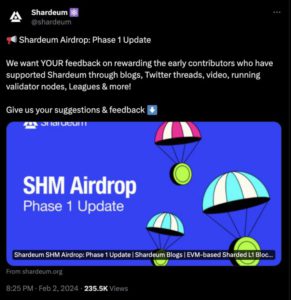 Shardeum ($SHM): Airdrop Fase 1 Sebanyak 3,6 Juta Token SHM! - Pintu News