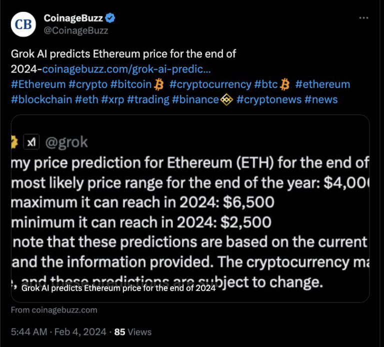 Grok AI Prediksi Harga Ethereum dan Solana di Tahun 2024, Siap-Siap Cuan! - Pintu News