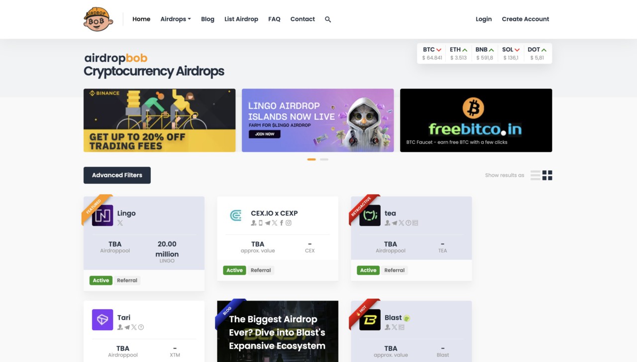 5 Website Pencari Airdrop Kripto Terbaik Tahun 2024 - Pintu News