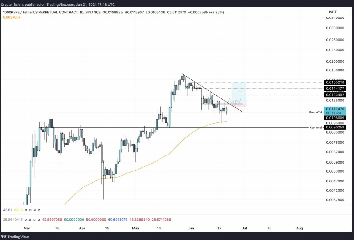 Harga PEPE Naik 4%, Memantul dari Level Support Krusial! - Pintu News