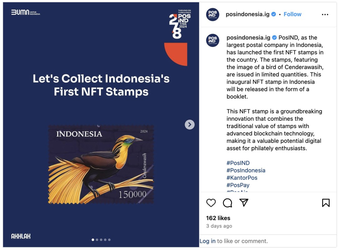 Pos Indonesia Luncurkan Perangko NFT Pertama, Koleksi Unik Berbasis ...