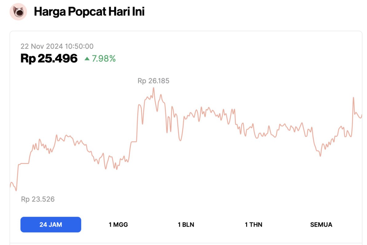 Harga POPCAT dan Pepe Coin Melonjak hingga 12% Hari Ini (22/11/24): Apa yang Terjadi? - Pintu News