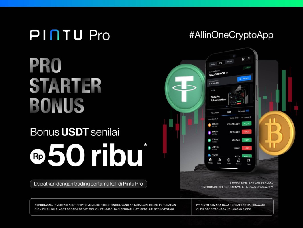 [KUOTA HABIS] Pro Starter Bonus: Trading Pertama Kali di Pintu Pro, Dapatkan USDT Senilai Rp50 ...