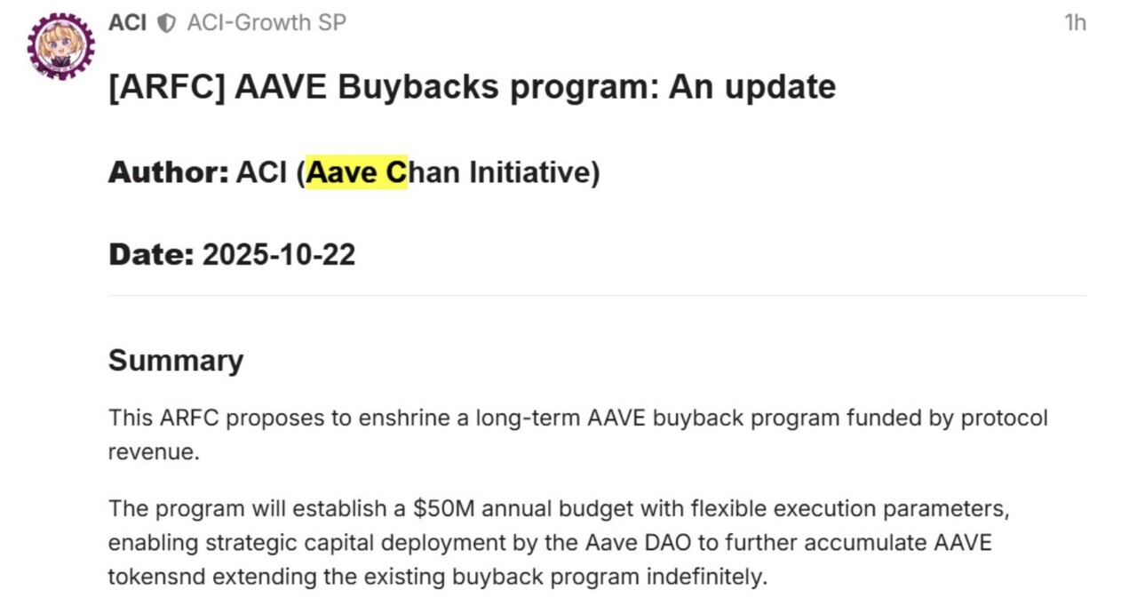 Aave DAO Proposes $50 Million Annual Token Buyback from DeFi Revenue ...